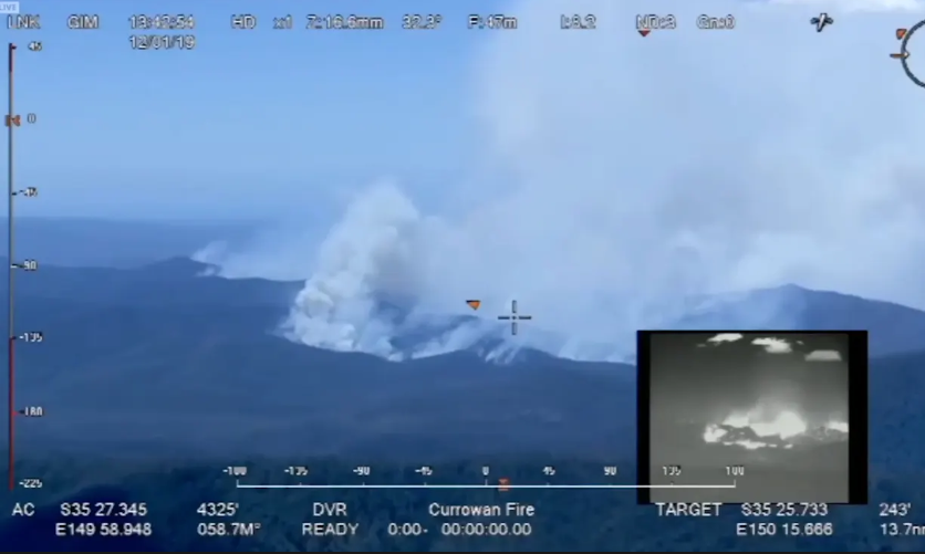 NSW and Qld fires The Currowan bushfire north of Batemans Bay had burnt ...